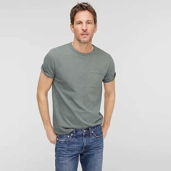 J. Crew | Shirts | New Mens J Crew Garment Dyed Slubcotton Crewneck ...